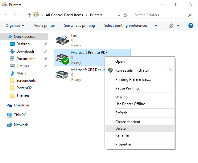 Microsoft Print To PDF
